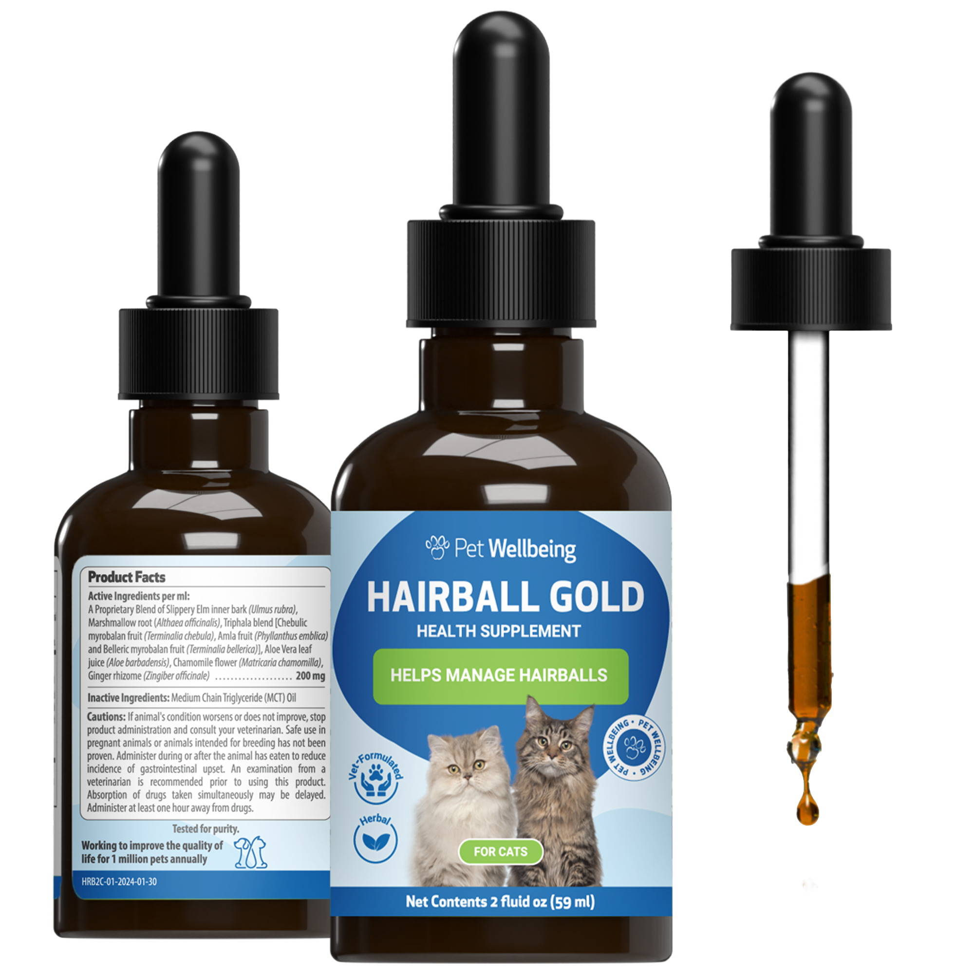 Hairball Gold - Holistic Hairball and Digestive Care for Cats | Pet ...